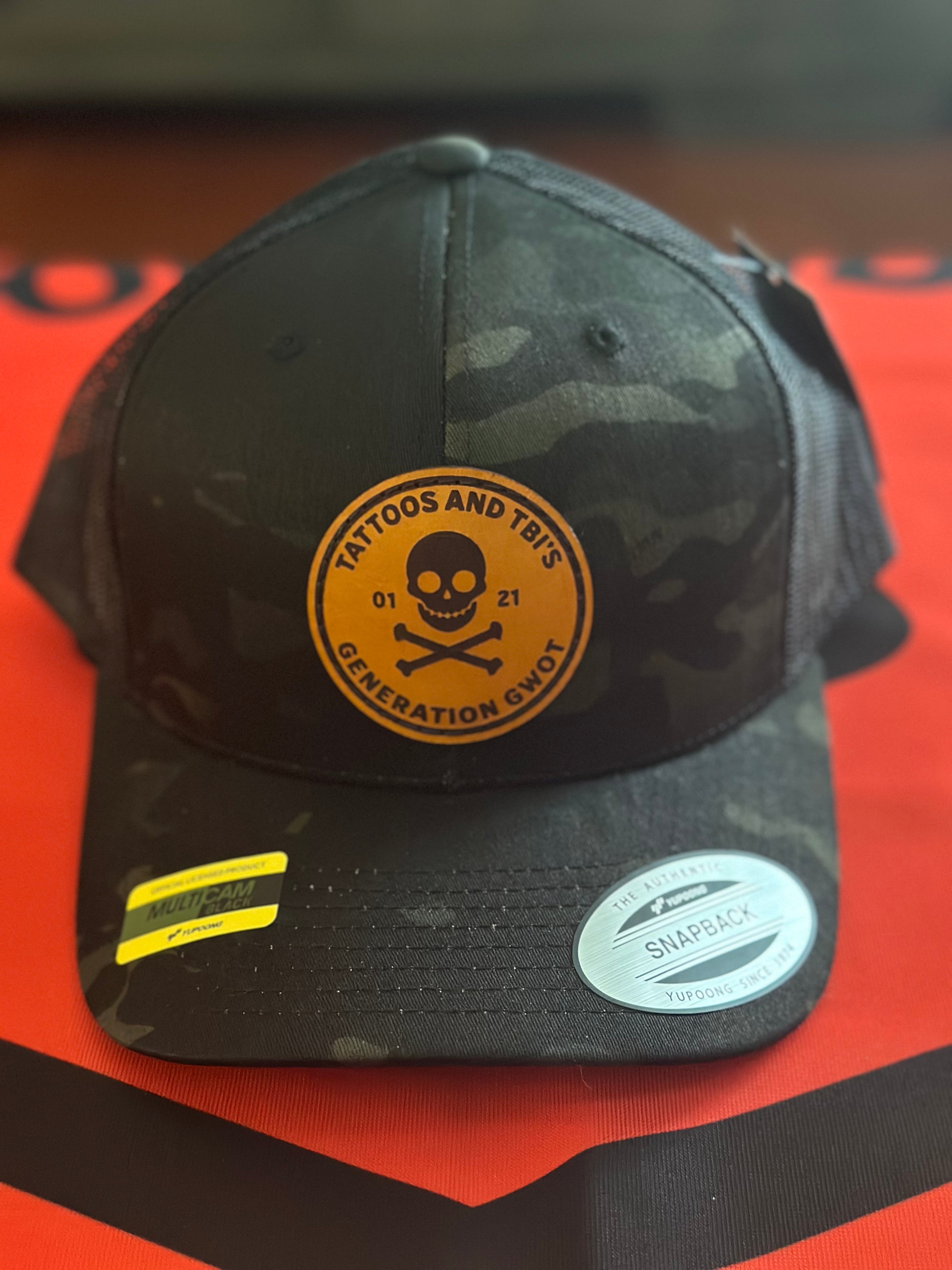 Tattoos and TBI’s Yellow Leather Patch Trucker – Alpha Resolute Group